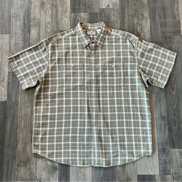 L.L. Bean | Shirts | Vtg Ll Bean Cool Weave Short Sleeve Shirtitemid ...